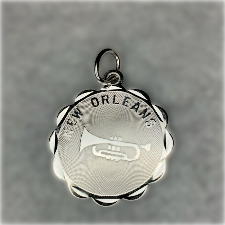 .925 Sterling Silver CREA New Orleans Charm Trumpet