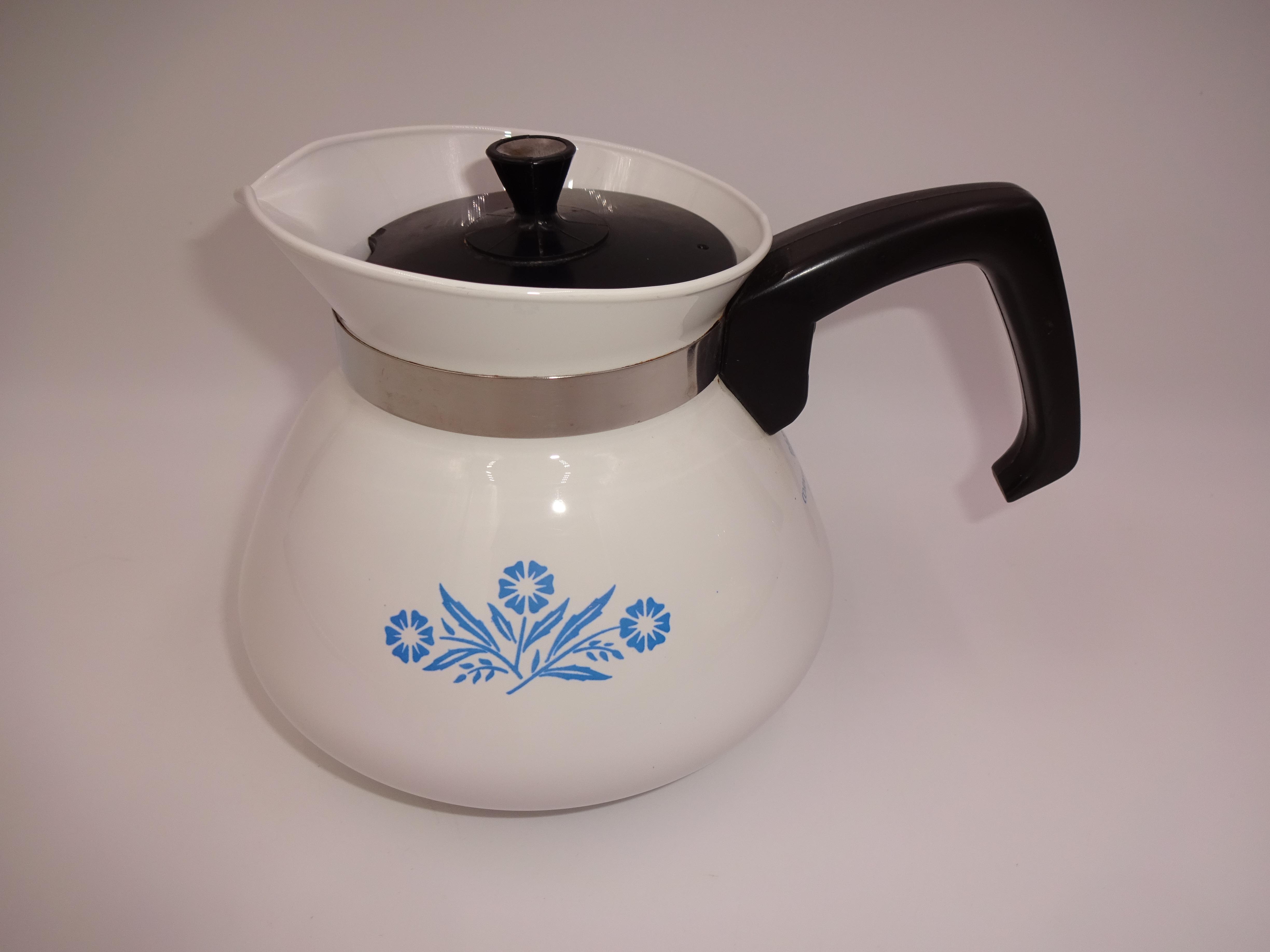 Vintage Corning Ware Cornflower Blue 6 Cup Teapot Tea Pot & Lid Kettle ...
