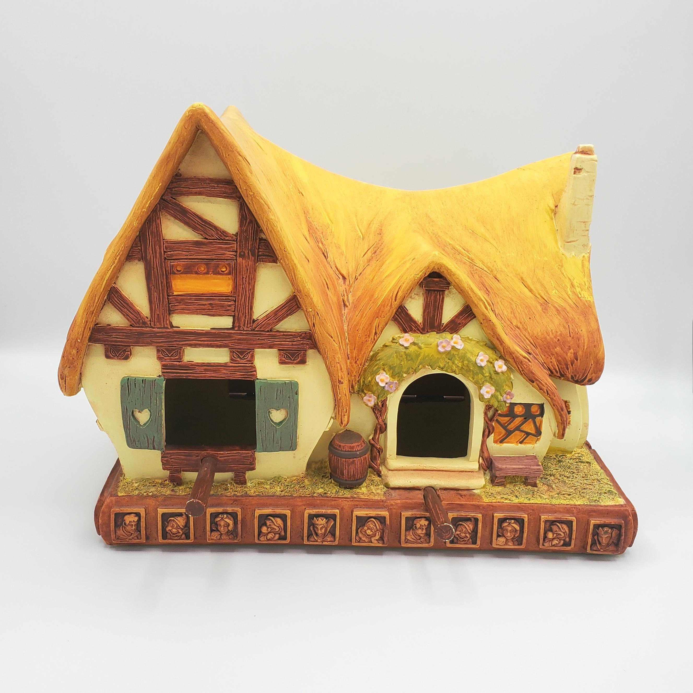 Vintage Disney Store Snow White's Garden Collection Cottage Birdhouse RARE