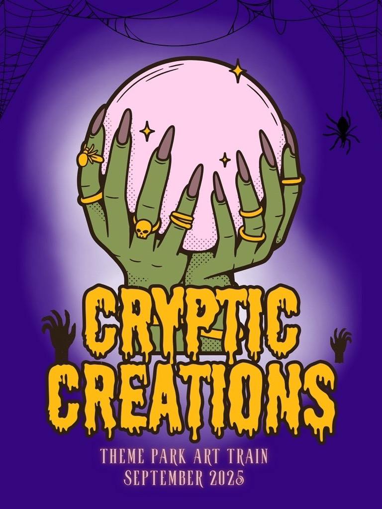 Theme Park Art Train: Cryptic Creations W/DoesItGlowGalMichelle