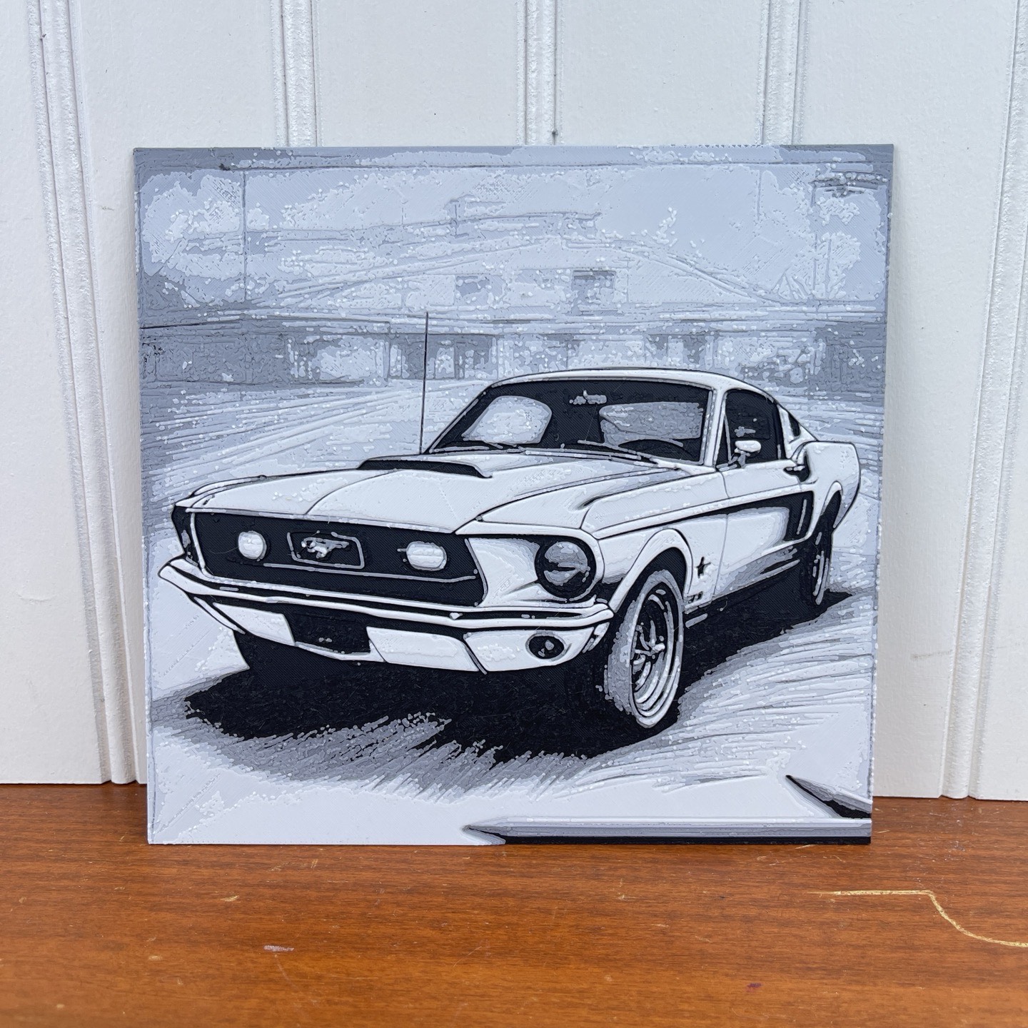 Classic Fastback Mustang Art, 3D Printed Wall Art, Car Art, Hueforge ...