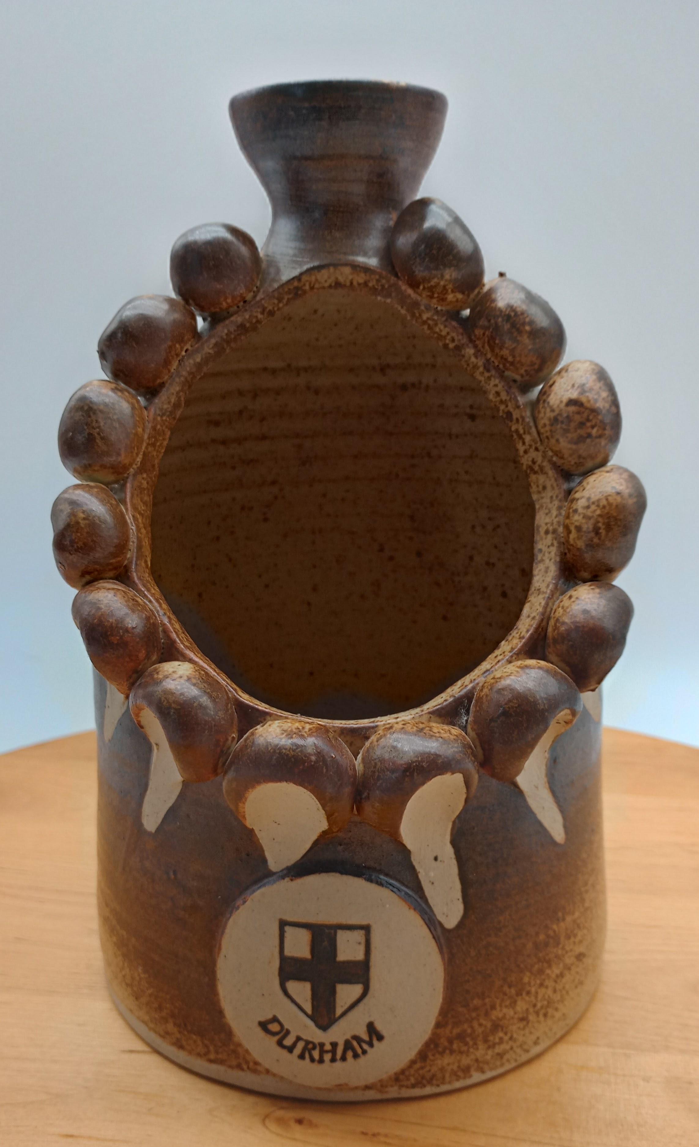 Vintage, Large Durham Pottery Jug with Unique Design