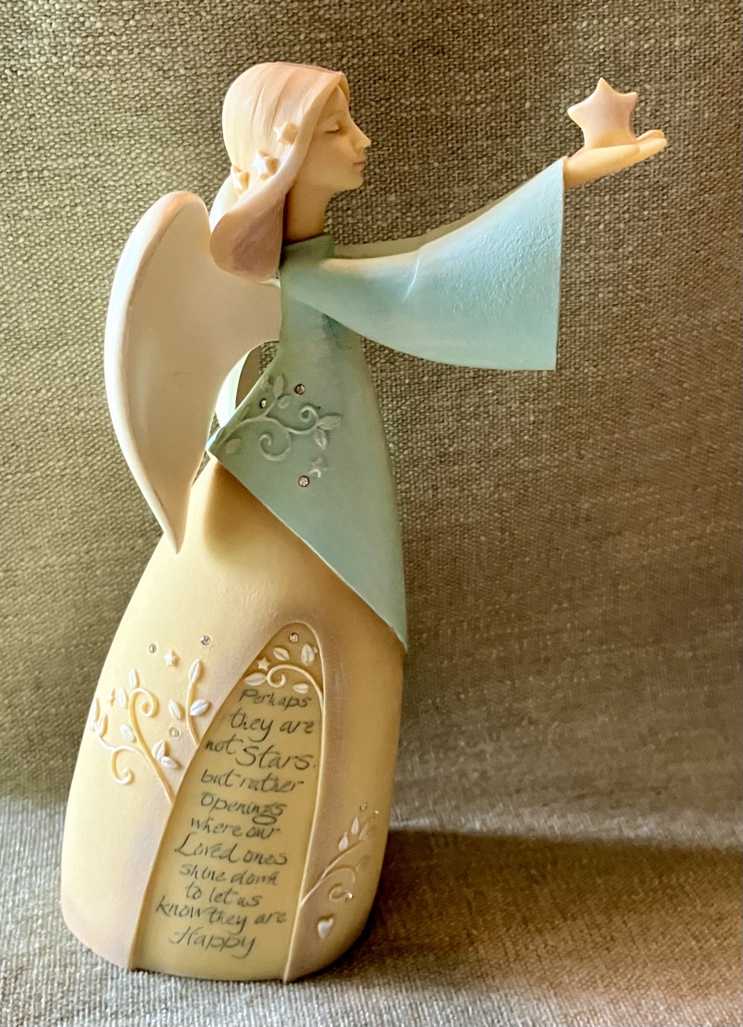 2009 Bereavement Angel Karen Hahn Design Figurine Enesco Foundations ...