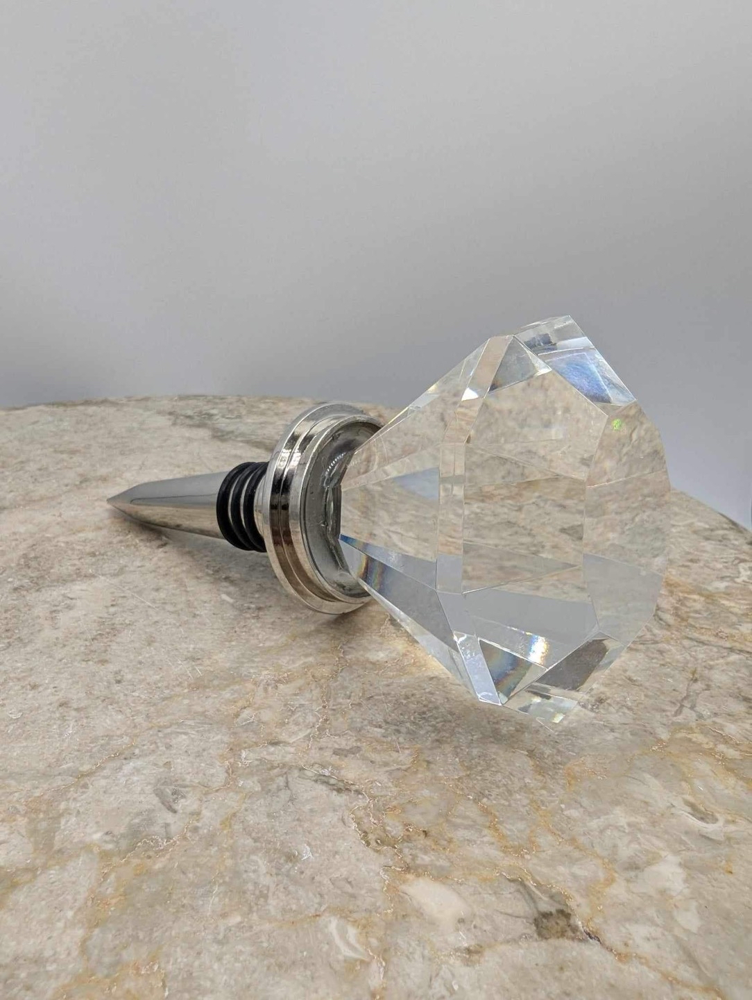 Mongo Moon Collection Diamond Glass Wine Bottle Stopper