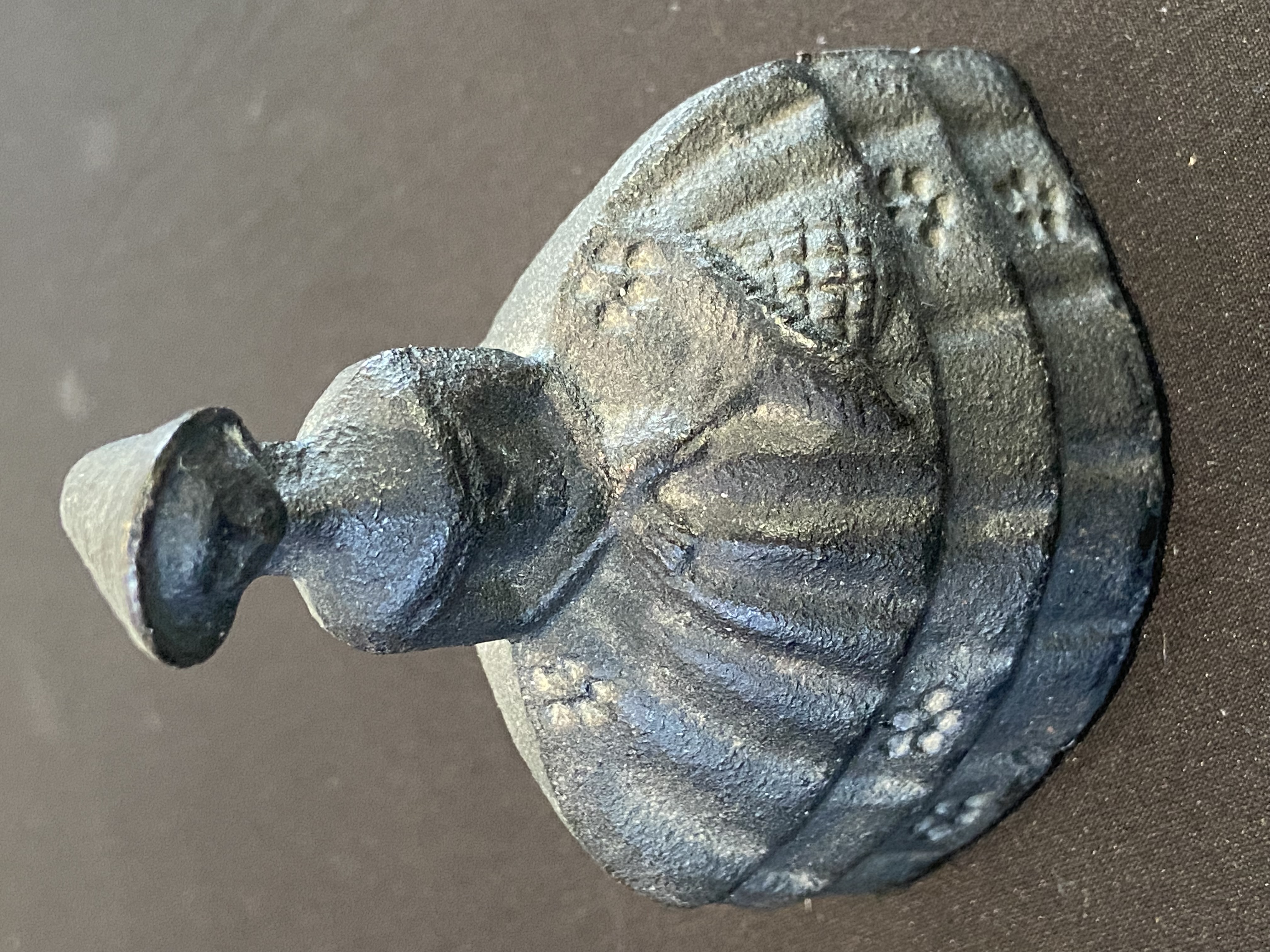 Vintage Cast Iron Maiden Bell, 3.5" Tall