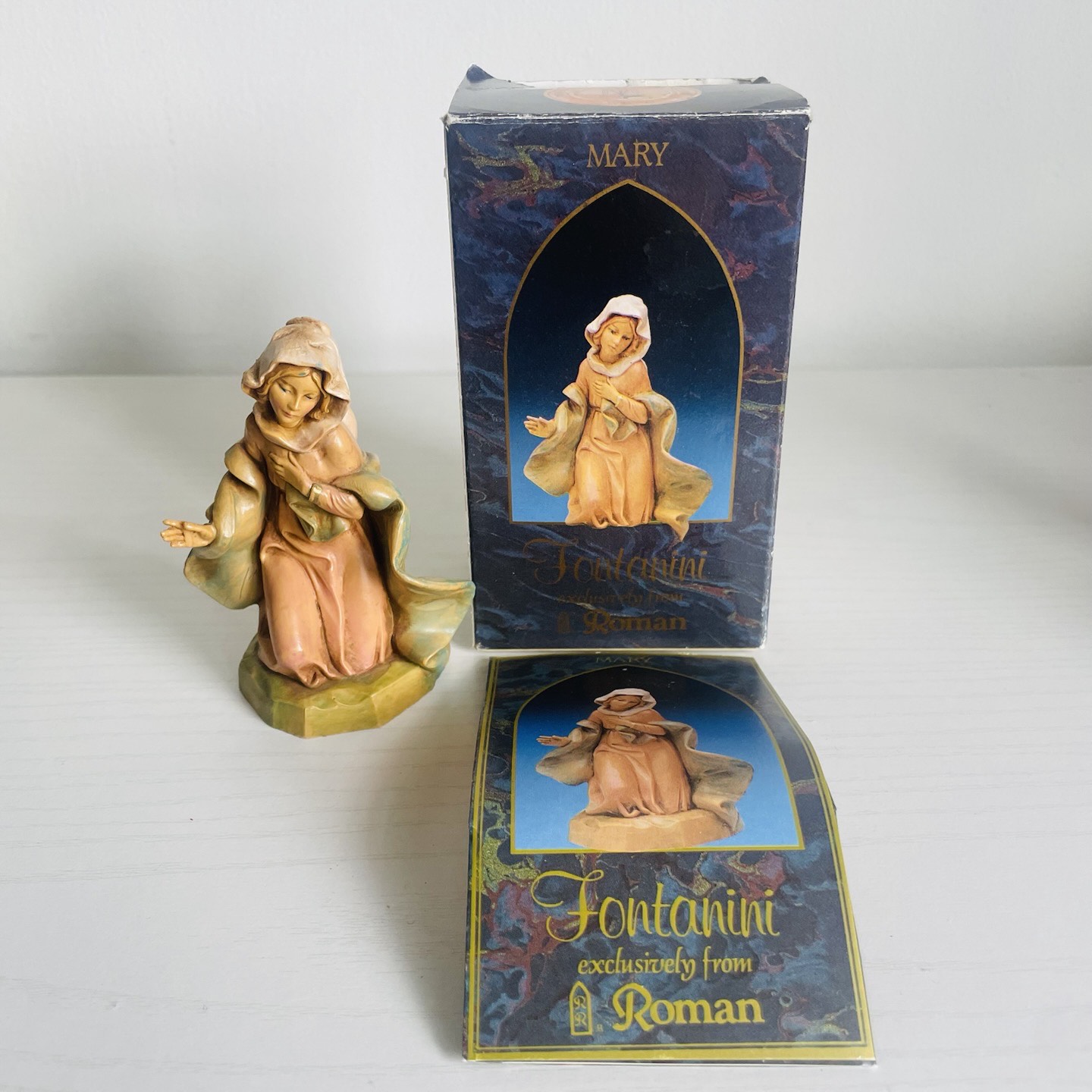Vintage Fontanini VIRGIN MARY Figurine 5" Heirloom Nativity 72512 1991 ...