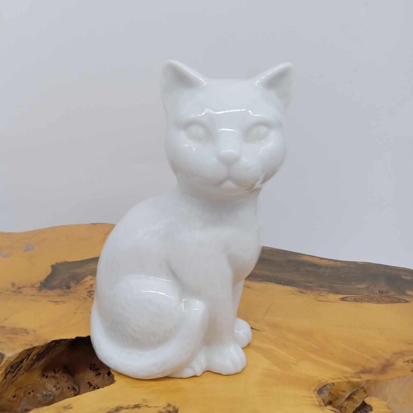 Andrea by Sadek white cat, figurine, kitty, decor