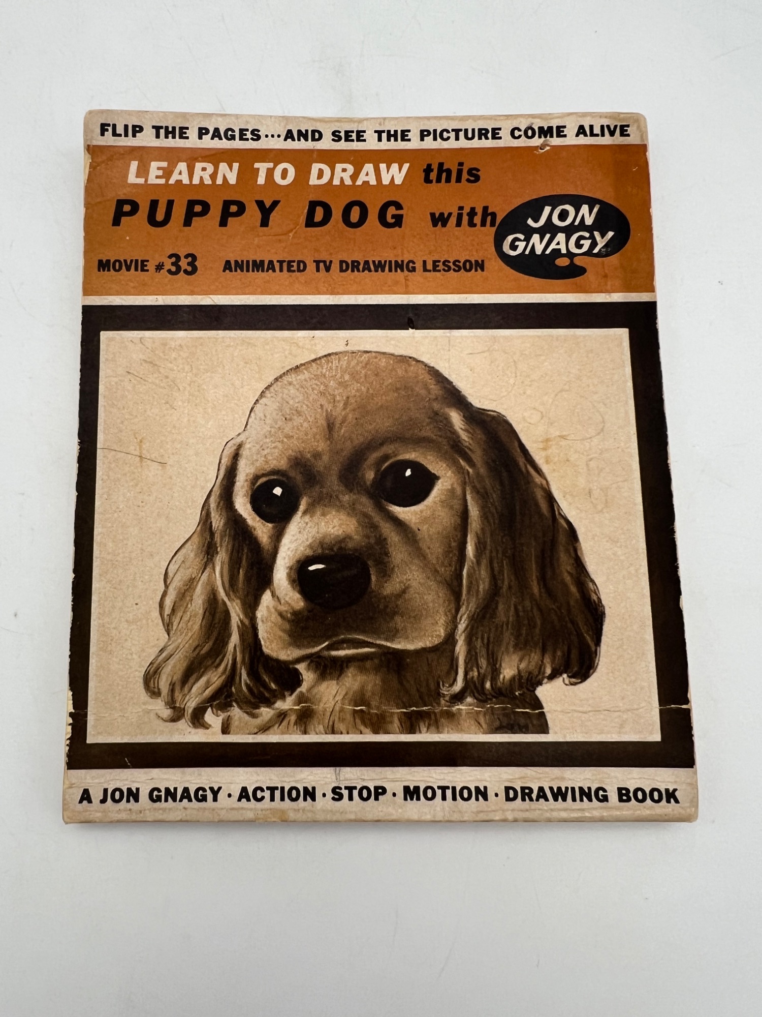 1960 Jon Gnagy Learn To Draw Puppy Dog Flip Book Movie #33 Stop Motion ...