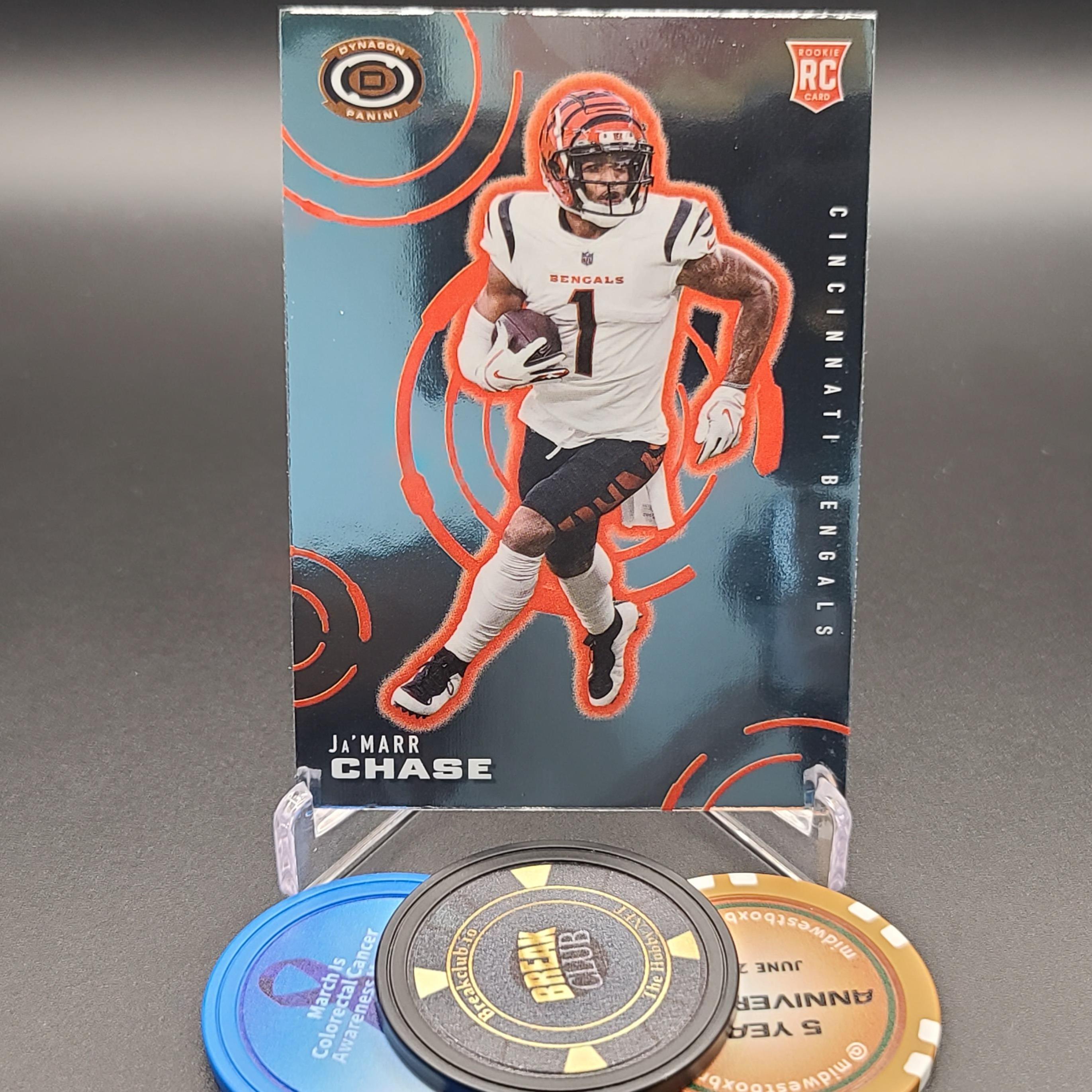 Ja'Marr Chase Rookie 2021 Panini Chronicles Dynagon Football Card #D-9 ...