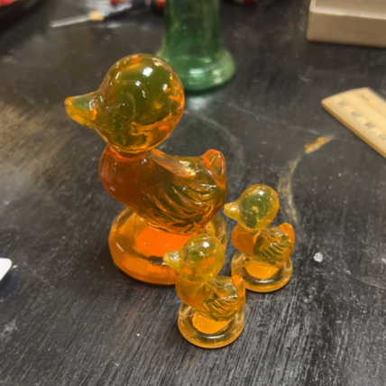 Family Of Glass Ducks
