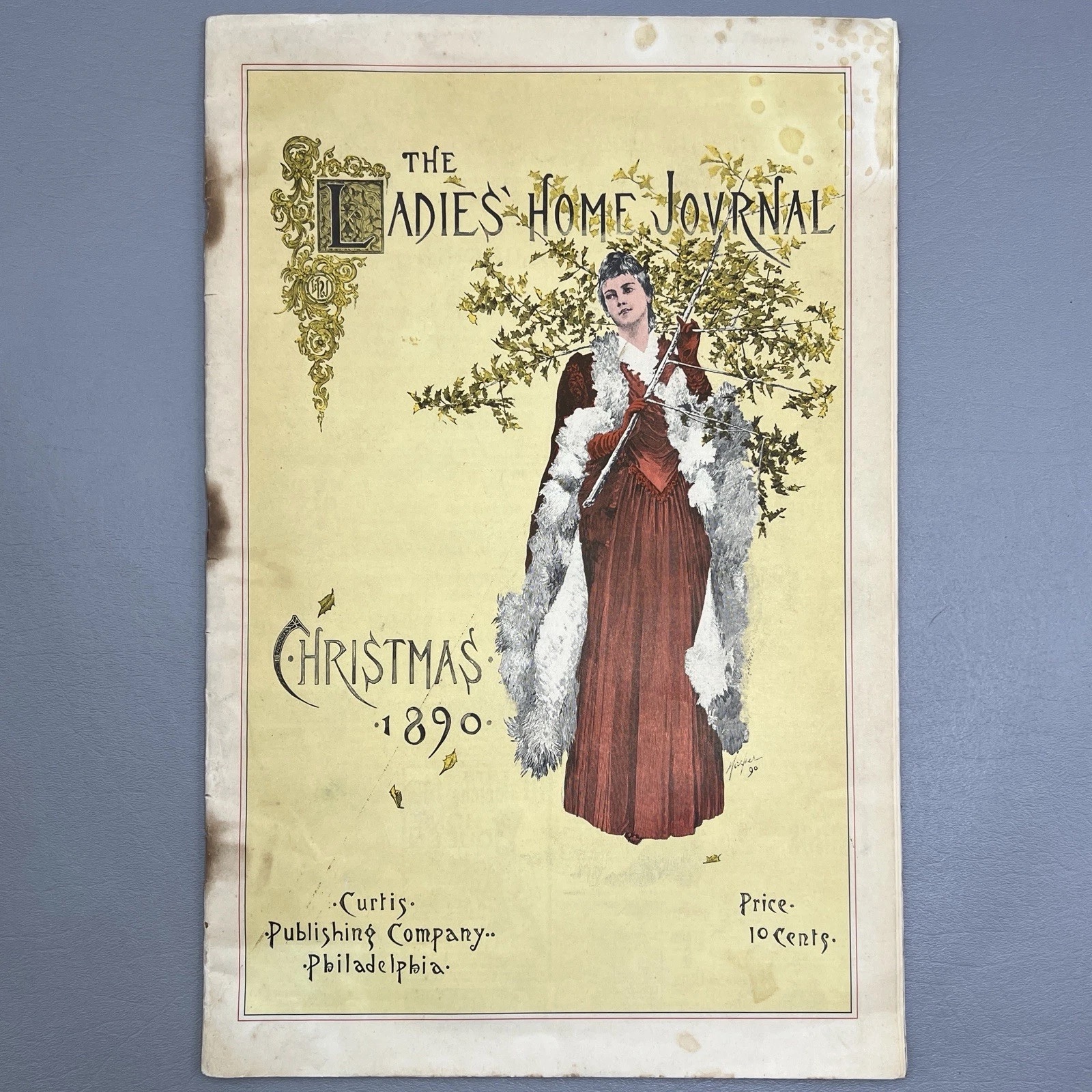 Antique 1890 Ladies Home Journal Christmas Magazine Fashion Society ...