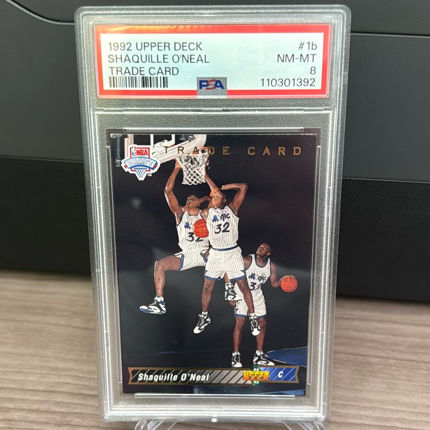Shaquille O’Neal 1992 Upperdeck Trade Card PSA 8