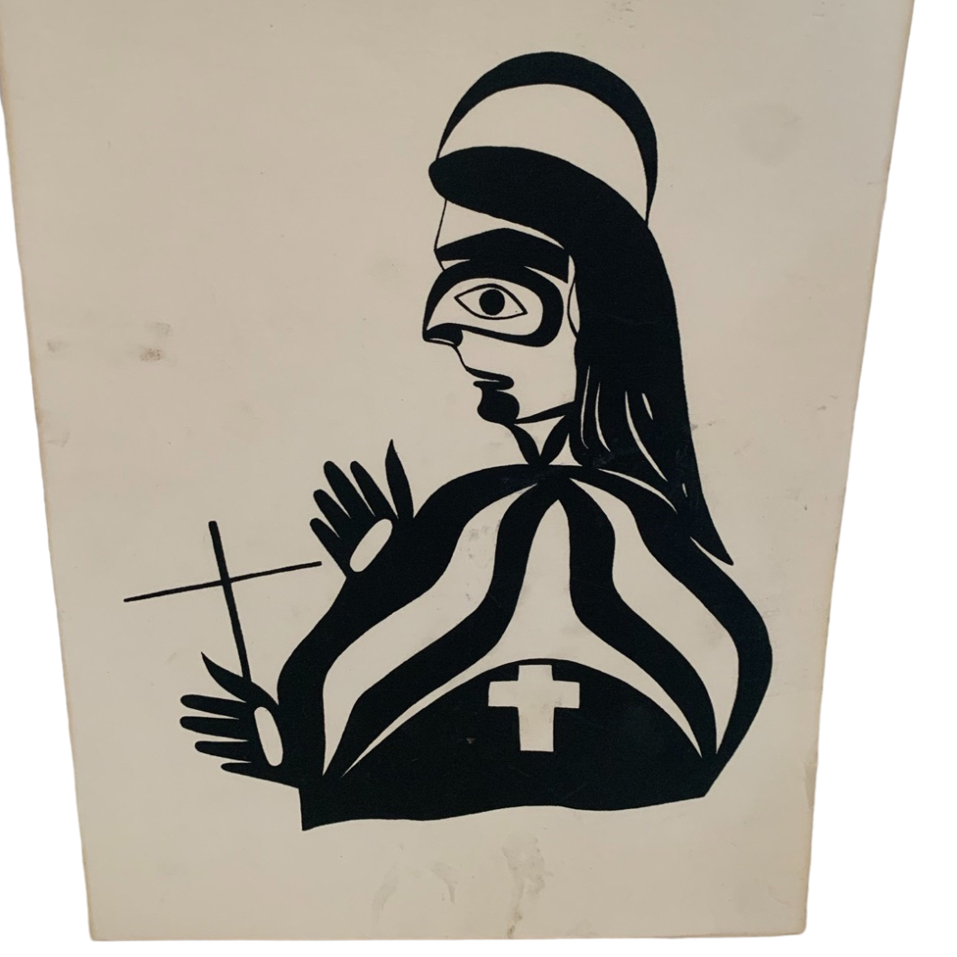 Seneca Style In Raised Ink Lithograph No Frame