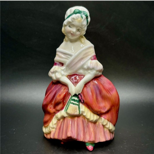 Royal Doulton Bone China "Peggy" Figurine HN2038 1948 Red Dress 5.5"