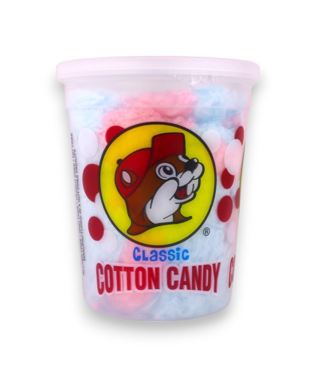 Buc-ee's Gluten Free Cotton Candy - 2 oz Tub (Classic Cotton Candy)