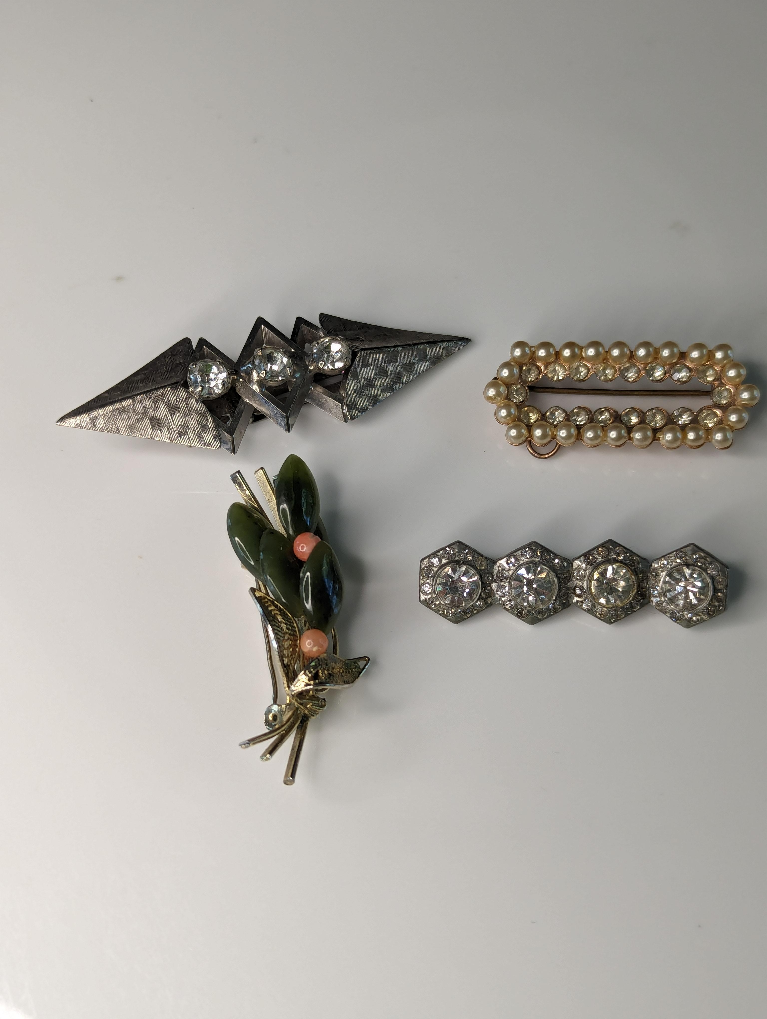 Vintage Brooch Collection, Set of 4, Elegant and Unique Designs