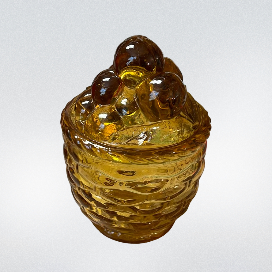 Amber Glass Jam Jar