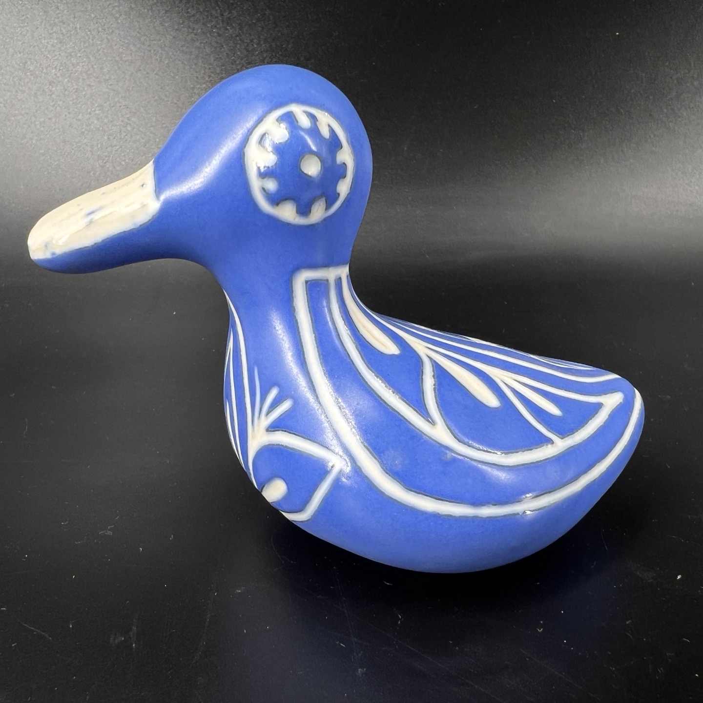 Slightly Bigger Pablo Zabal Blue White Pottery Duck