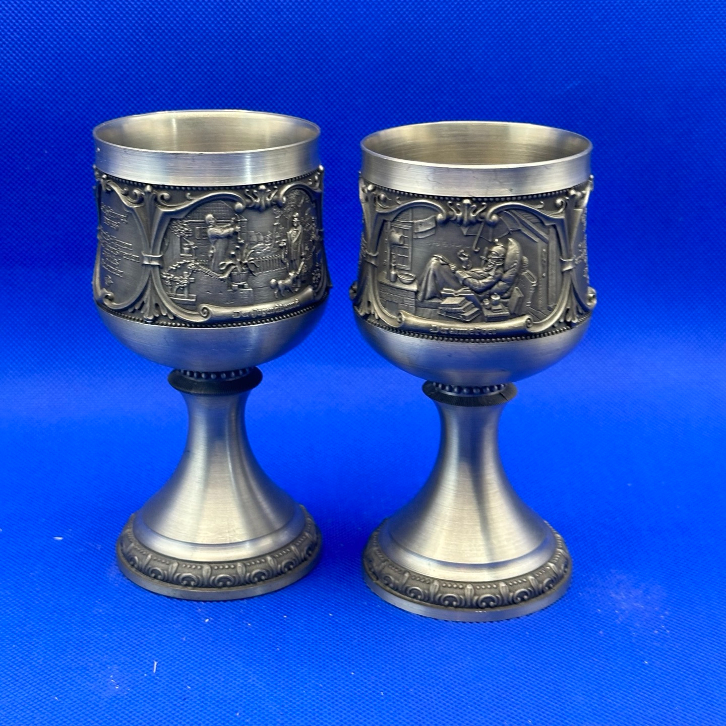 #62 Vintage Pewter Goblets
