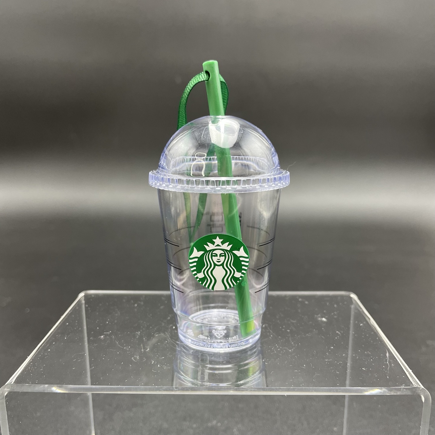 Starbucks Miniature Clear Plastic Frappuccino Cup with Straw Christmas ...