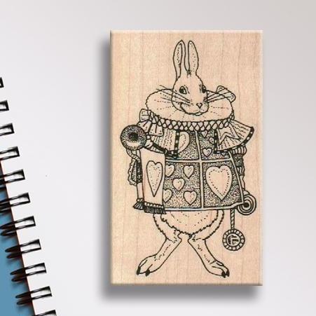 Alice In Wonderland March Hare Rabbit Rubber Stamp