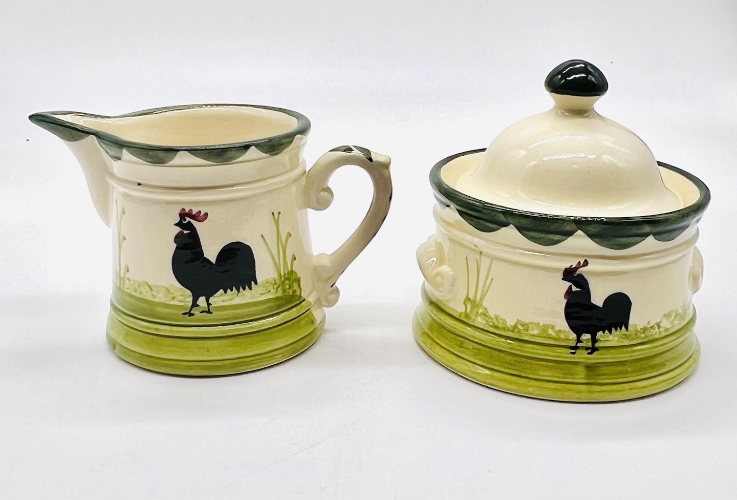 Zell AM Harmersbach Pottery Germany Black Rooster Farm - Creamer And ...
