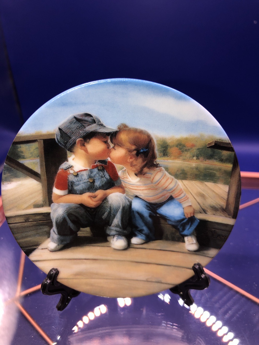Americas Beloved Artist Donald Zolan Miniature Plate "First kiss" 1989