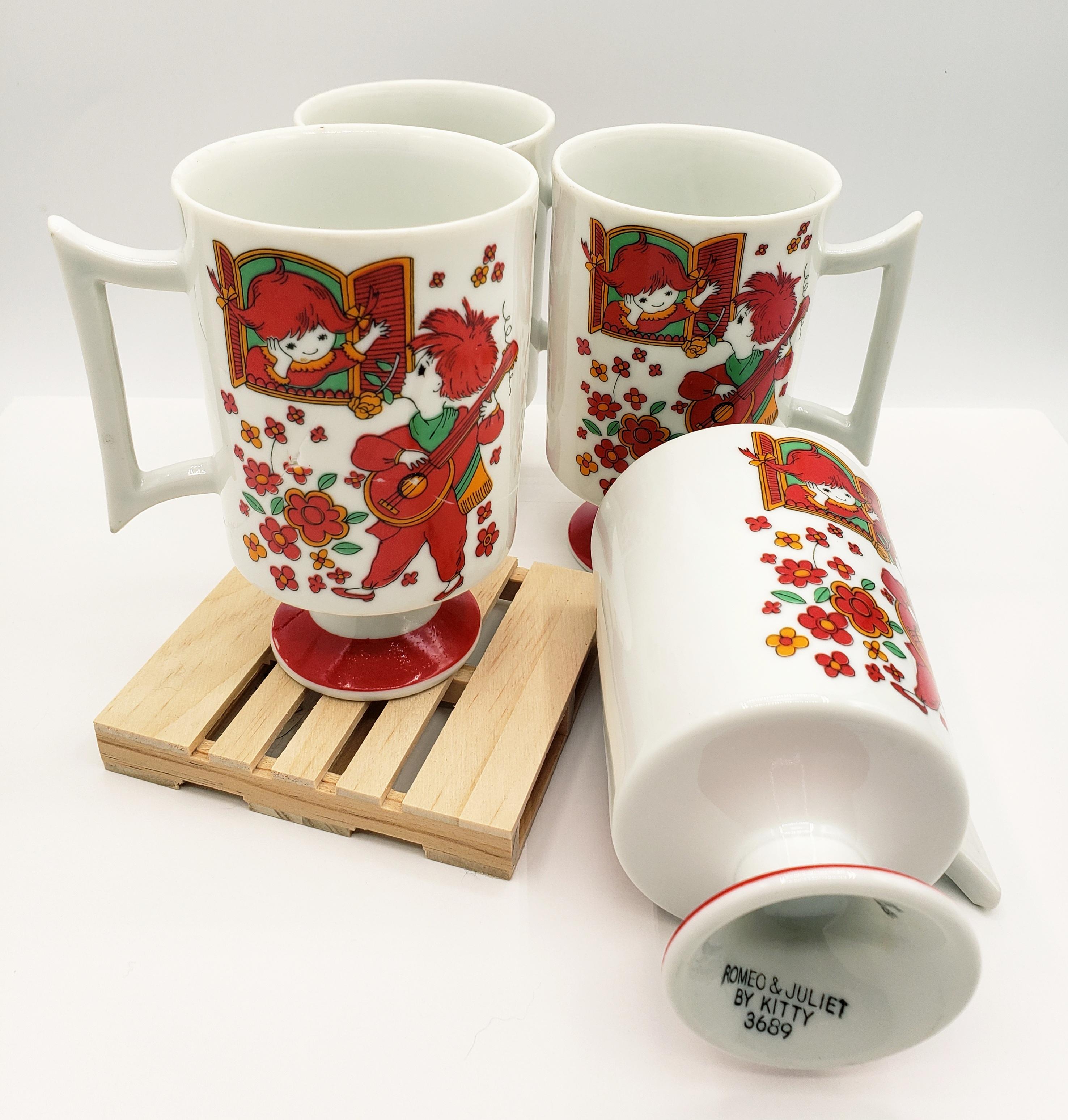 Vintage Smug Mug Royal Crown Arnart Japan Romeo & Juliet Coffee Cup Set ...