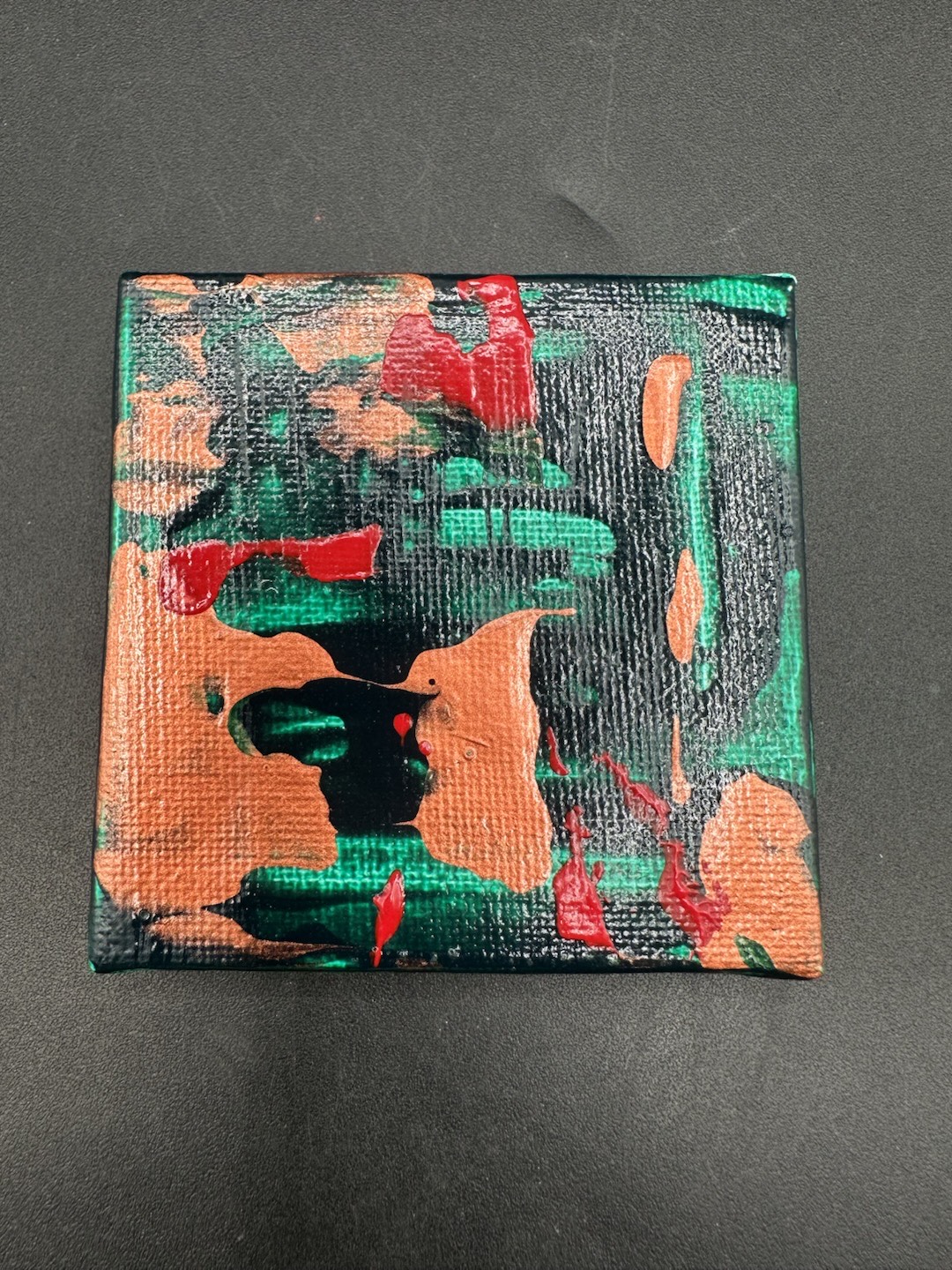 “Ice Box Art” Letter B - Miniature Abstract Painting, Made By Me, OOAK ...