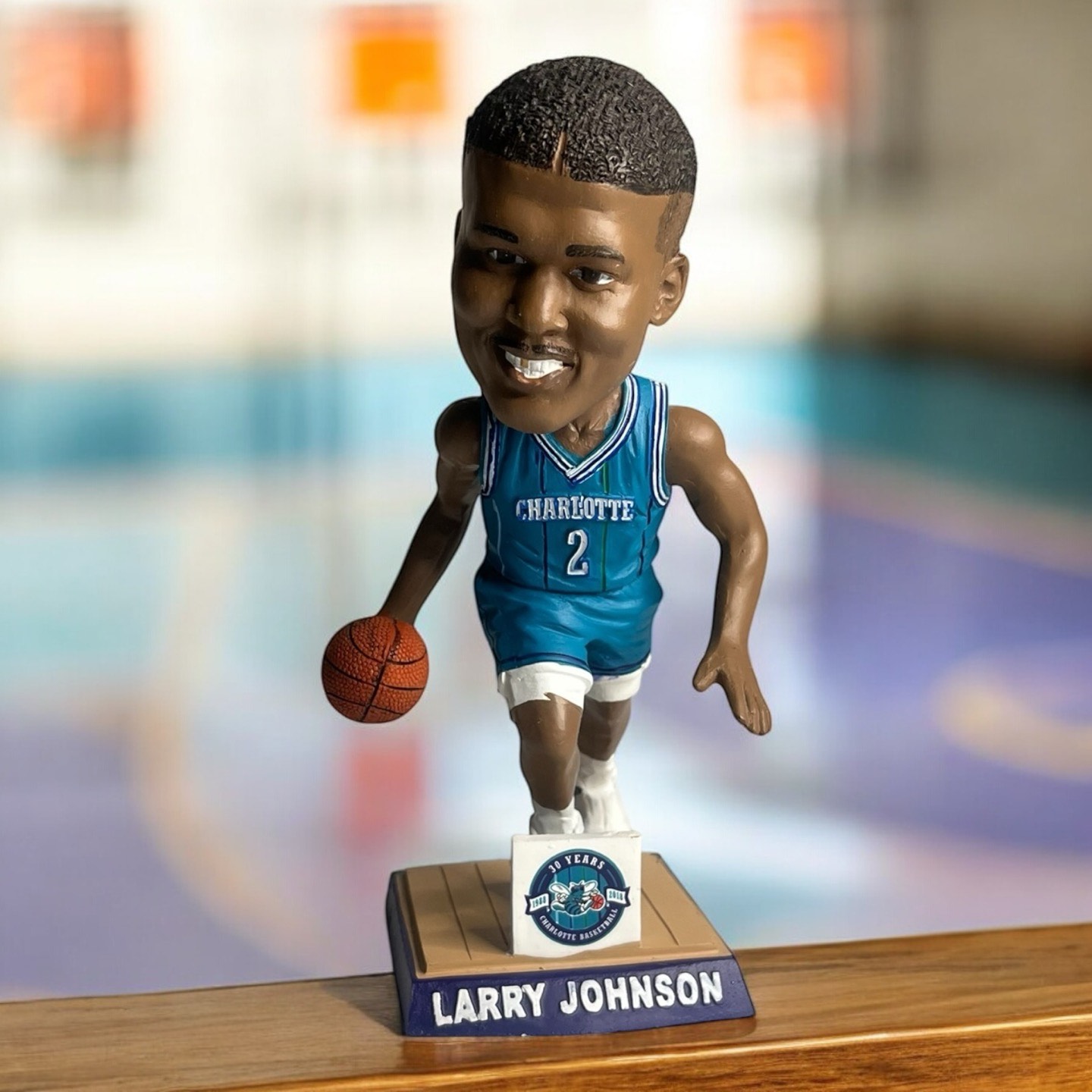 Larry Johnson Bobblehead Charlotte Hornets 30th Anniversary Basketball ...
