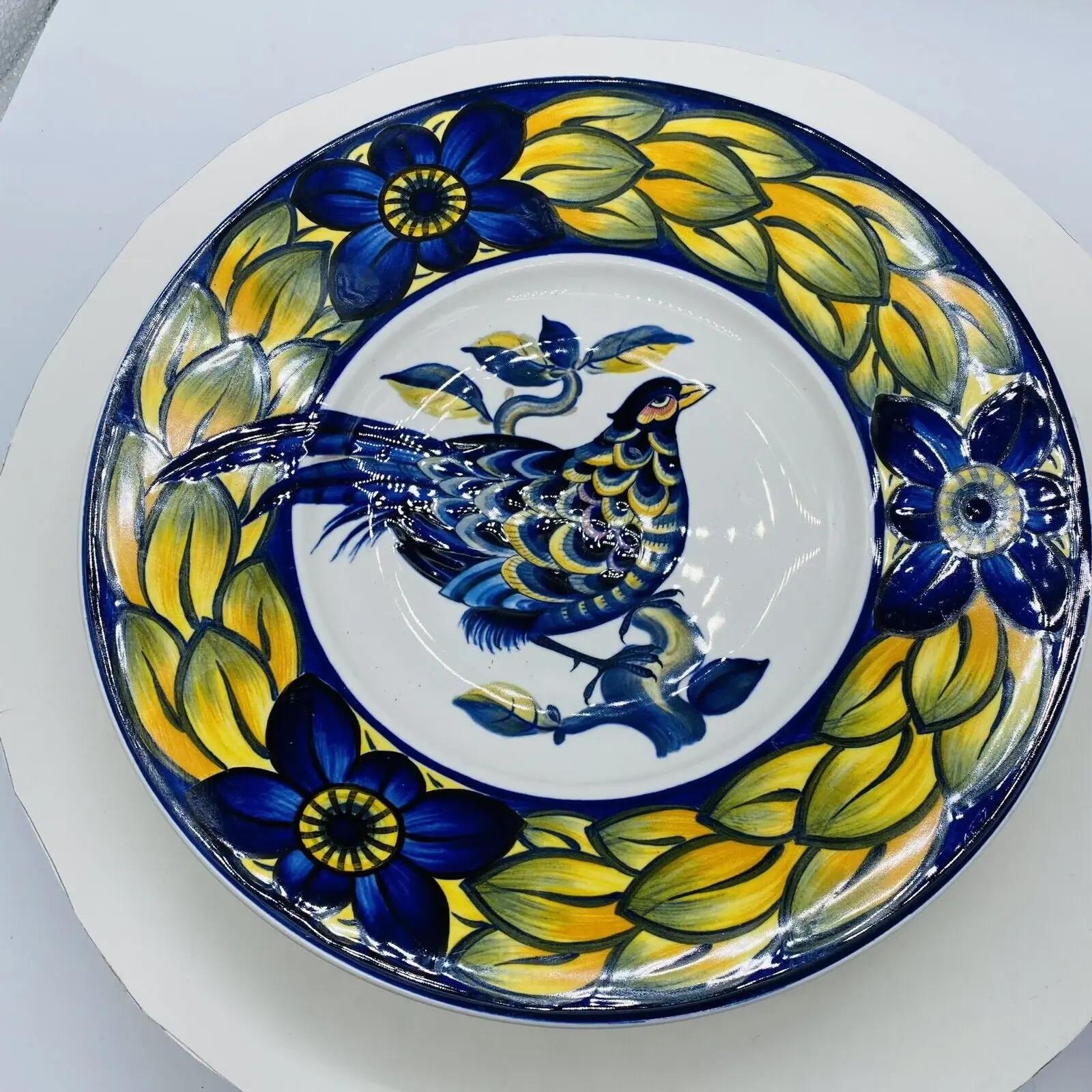 Royal Copenhagen Blue Pheasant Display Serving Plate Round Denmark