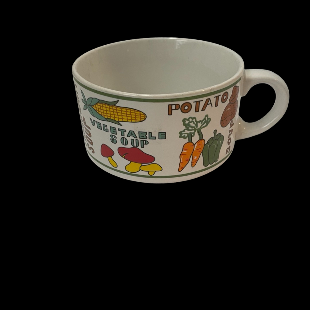 Vintage Vegetable Soup Mug