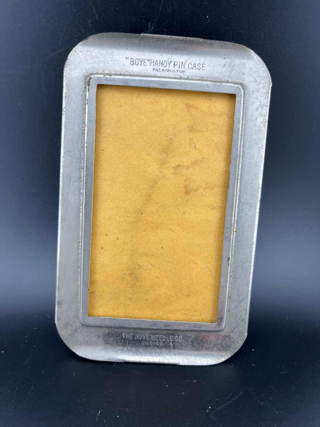 1920s, Boye Needle Co, Chicago-Metal Needle Display Case W/ Stand