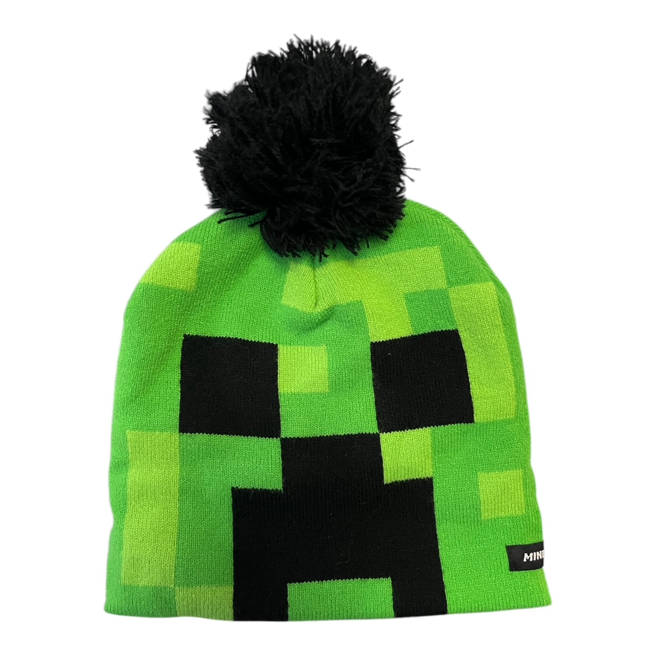 Minecraft Creeper Beanie Hat with Pom-Pom - Cozy Winter Gamer Gear New ...