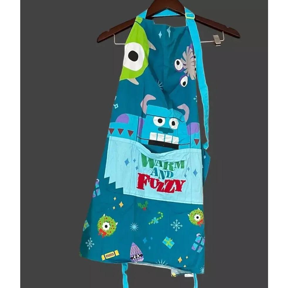 Disney Parks Monsters Inc Christmas Apron Warm Fuzzy Mike Wazowski ...