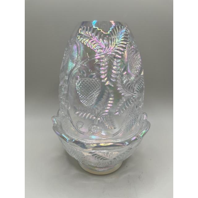 Vintage Fenton Iridescent Inverted Fairy Light ~ Strawberry Pattern ~ 5 ...