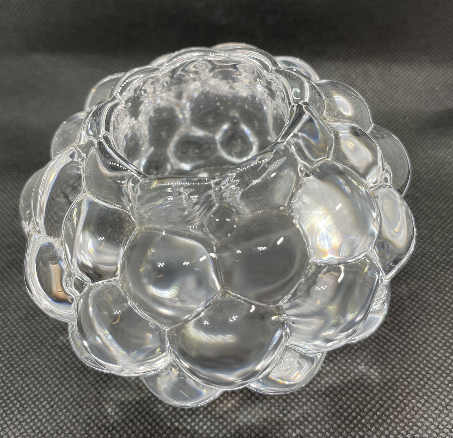 Orrefors Crystal Raspberry Tealight Holder by Anne Nilsson Clean