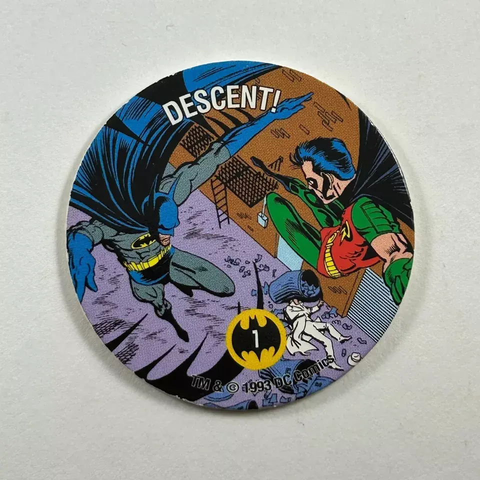 POGs Batman and Robin POG #1 Descent DC Comics 1993 SkyCaps Skybox - 79