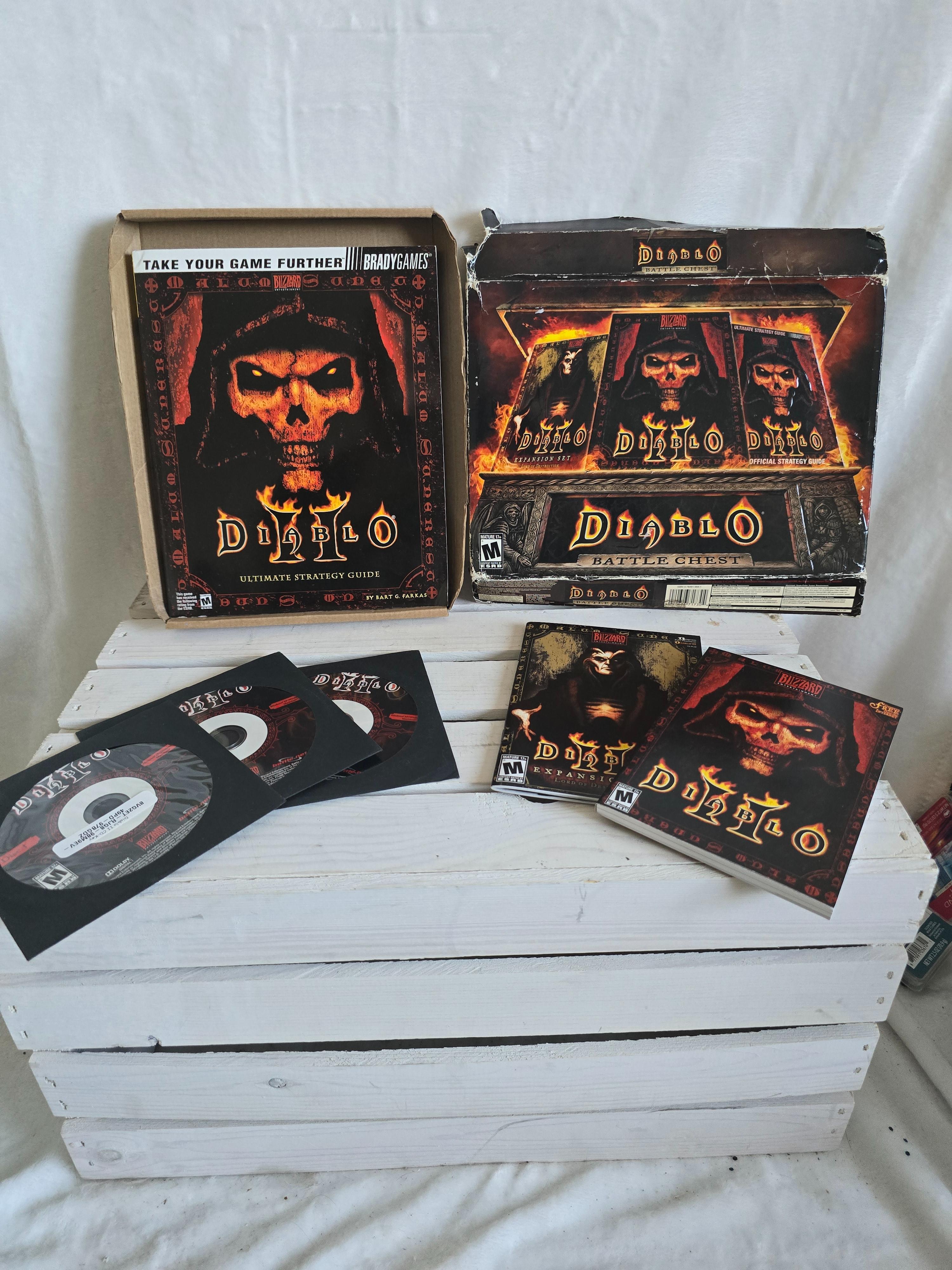 Diablo Battle Chest (PC, 2001) EUC contents. Box very worn