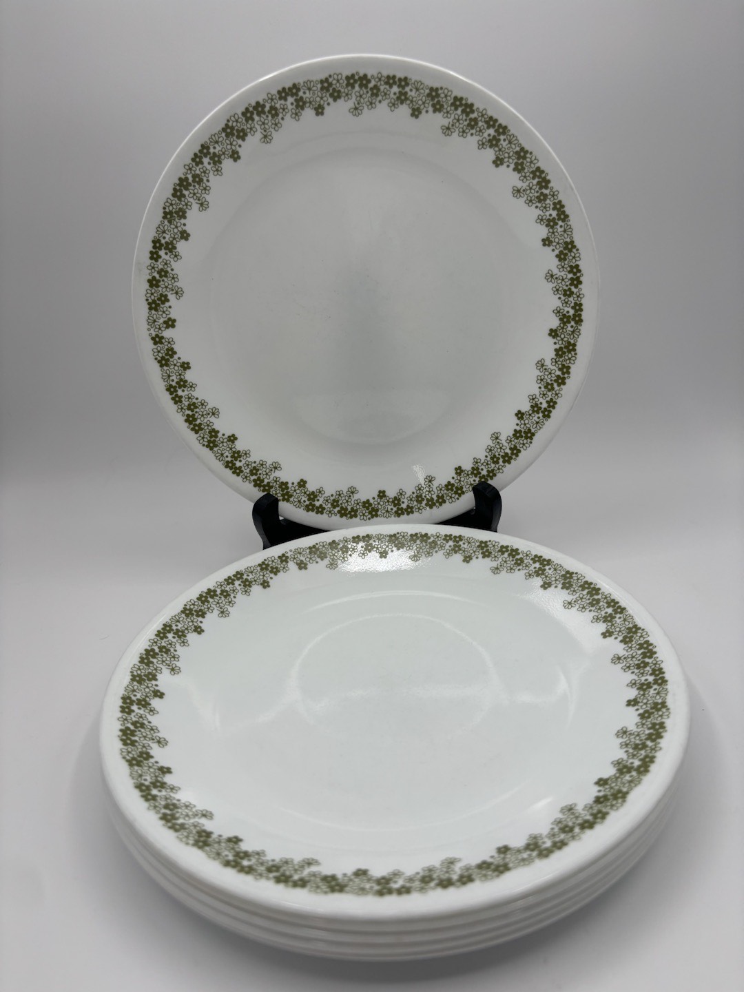 Corelle Corning Green Spring Blossom Crazy Daisy 6 Salad Plates 8.5”