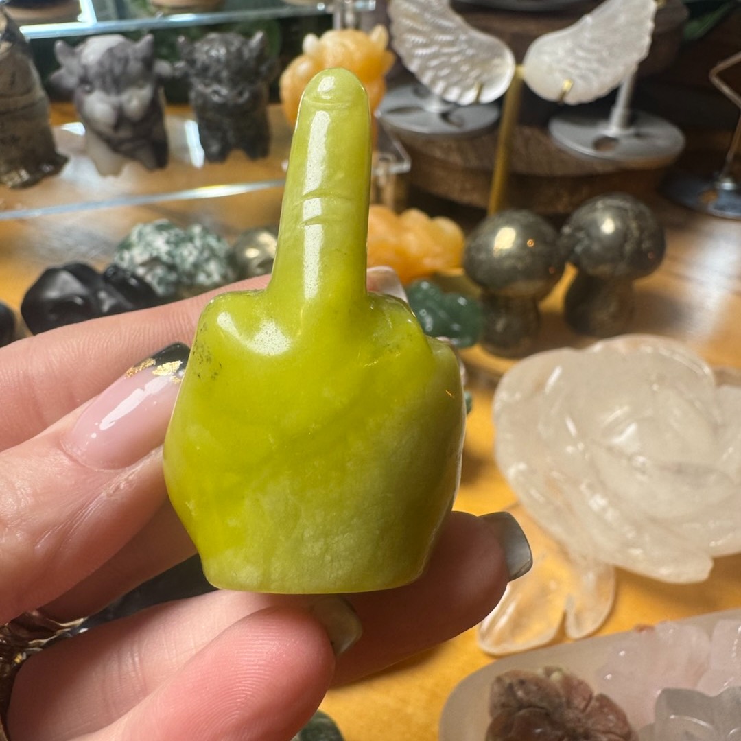 Green Jade Middle Finger