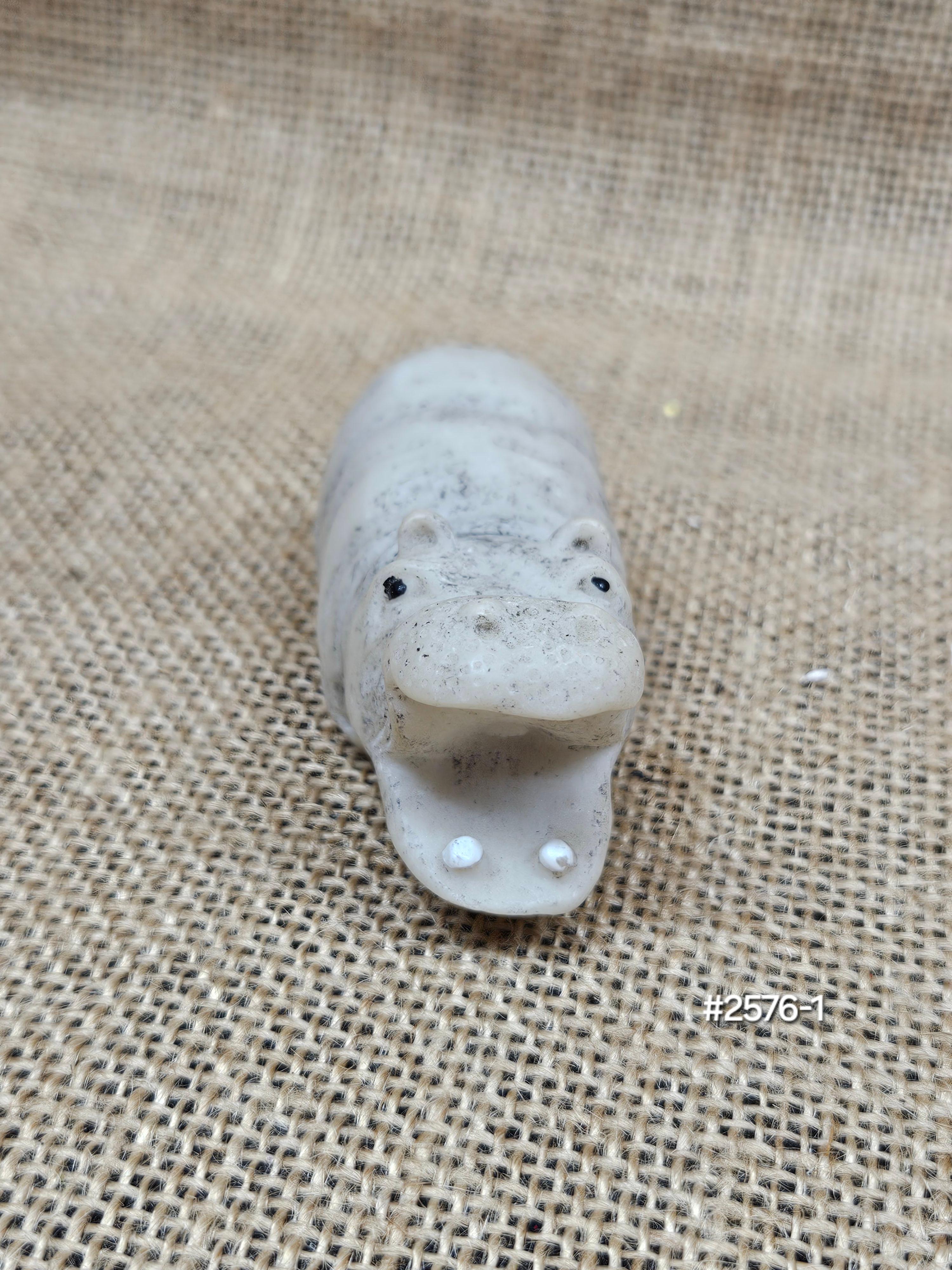 Stone Carved Hippo Sculpture