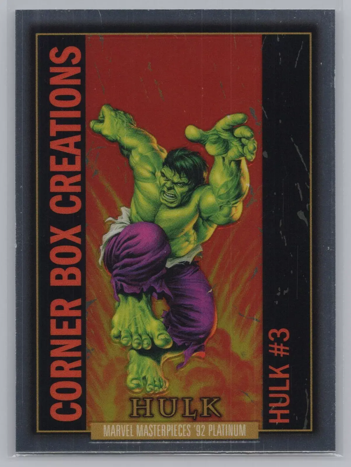 Hulk 2024 Marvel Masterpieces '92 Platinum #CB-1 Corner Box Creations