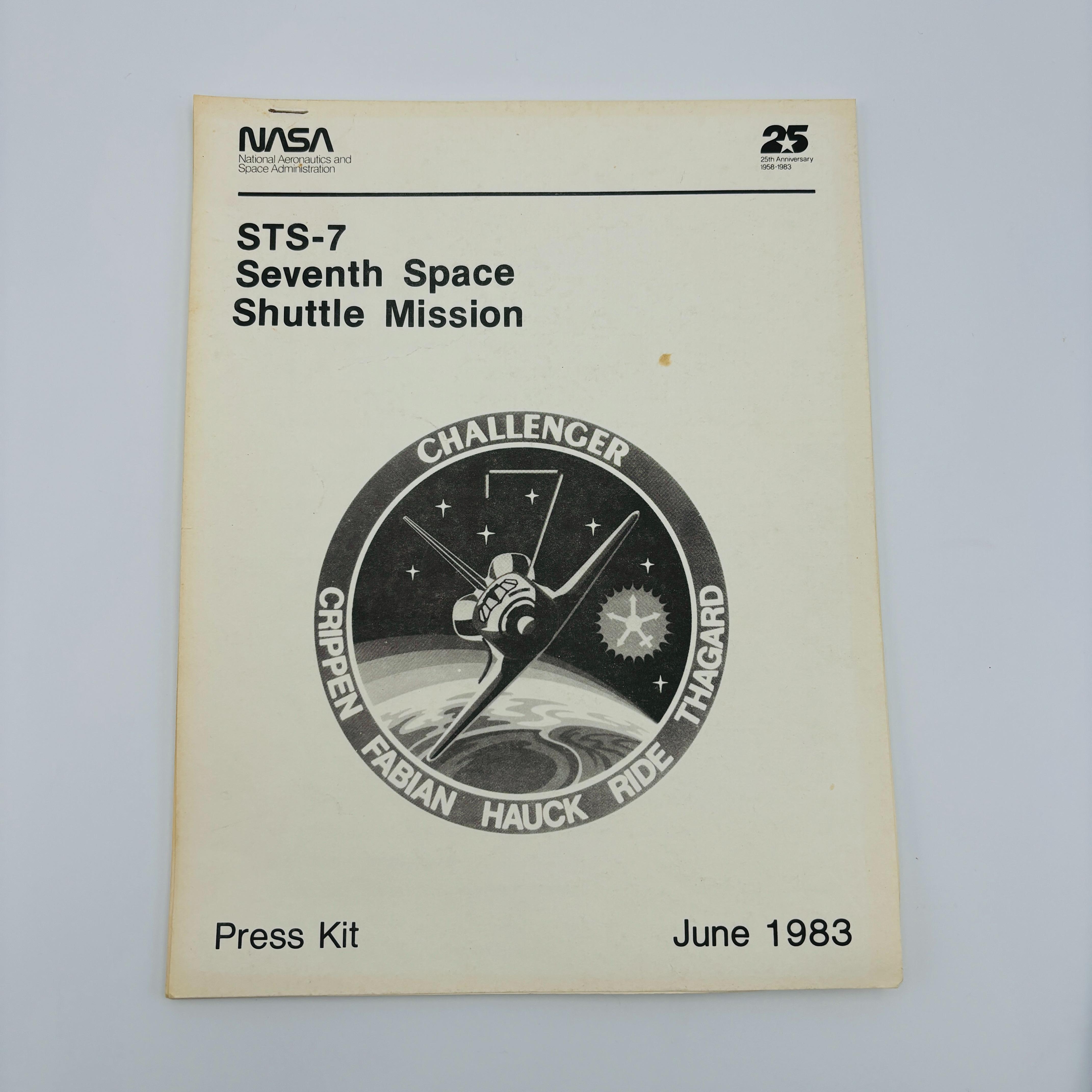 STS 7 Seventh Space Shuttle Mission Press Kit NASA RELEASED June 1983