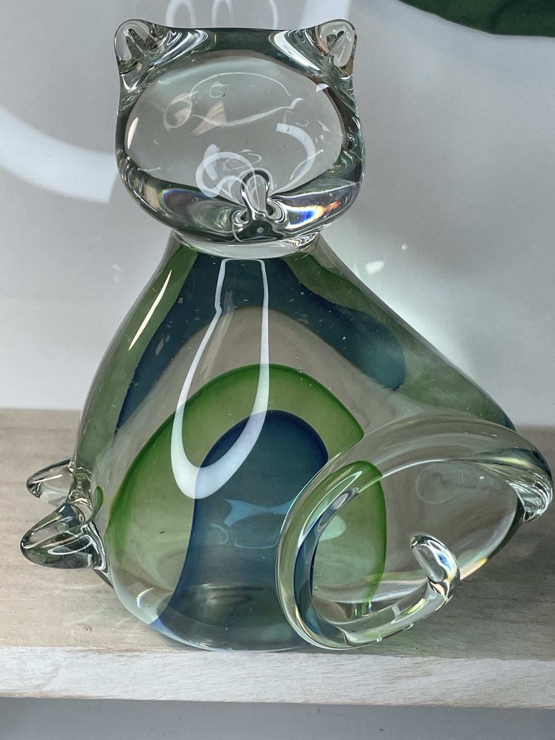Art Glass Cat Paperweight
