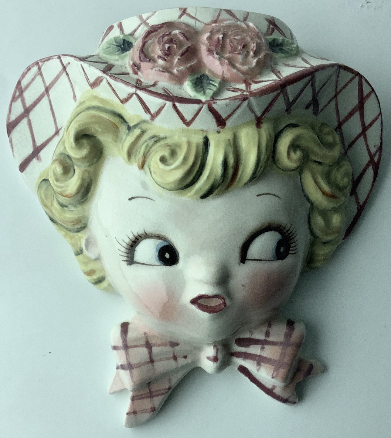 Beautiful Vintage Lefton Wall Pocket