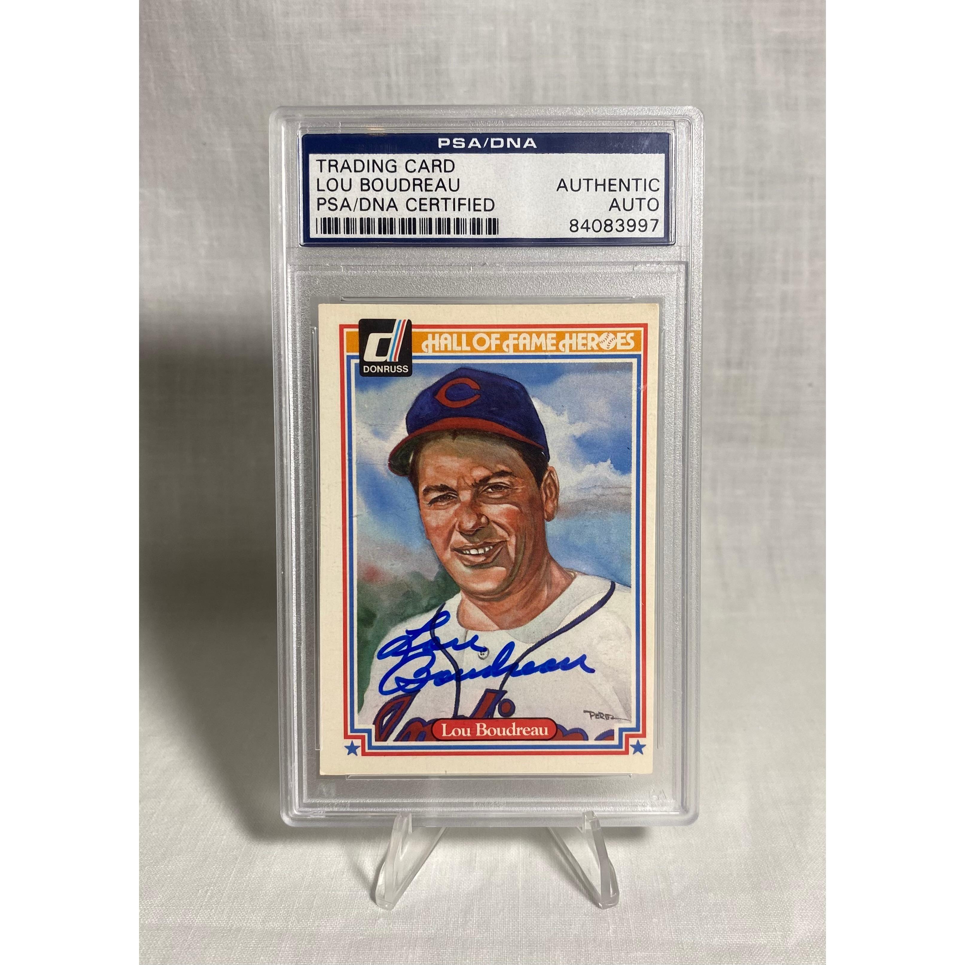 1983 Donruss Hall Of Fame Heroes Lou Boudreau Autograph