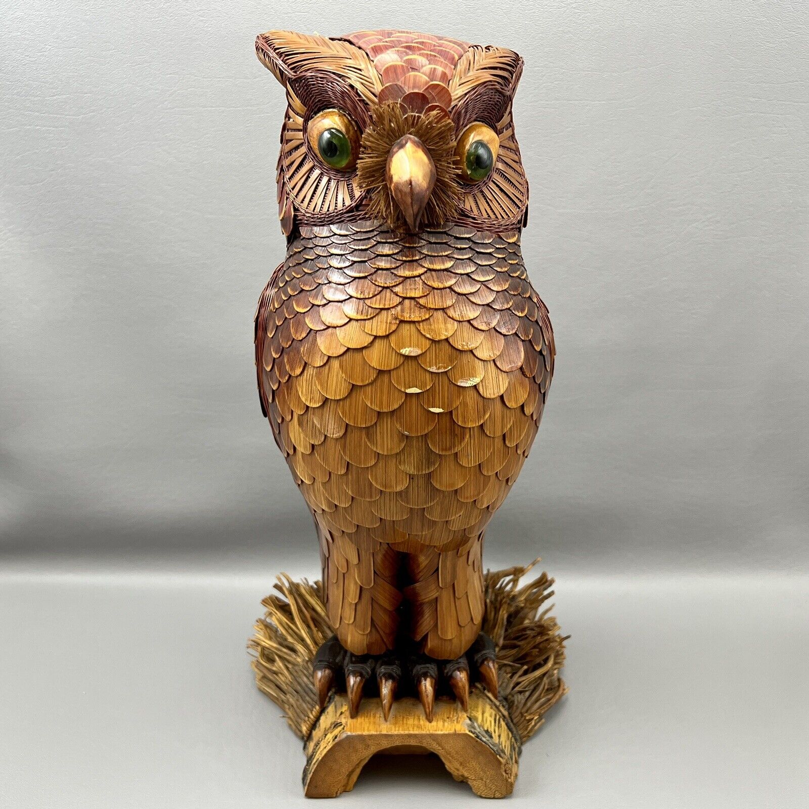 Vintage Mid Century Large Chinese Owl By Shanghai Handicrafts From The ...