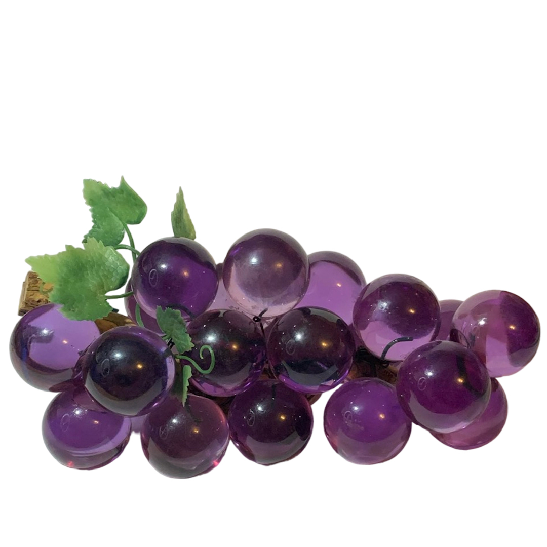 04 Vintage Groovy Purple Lucite Acrylic Grape Cluster of Grapes 🍇