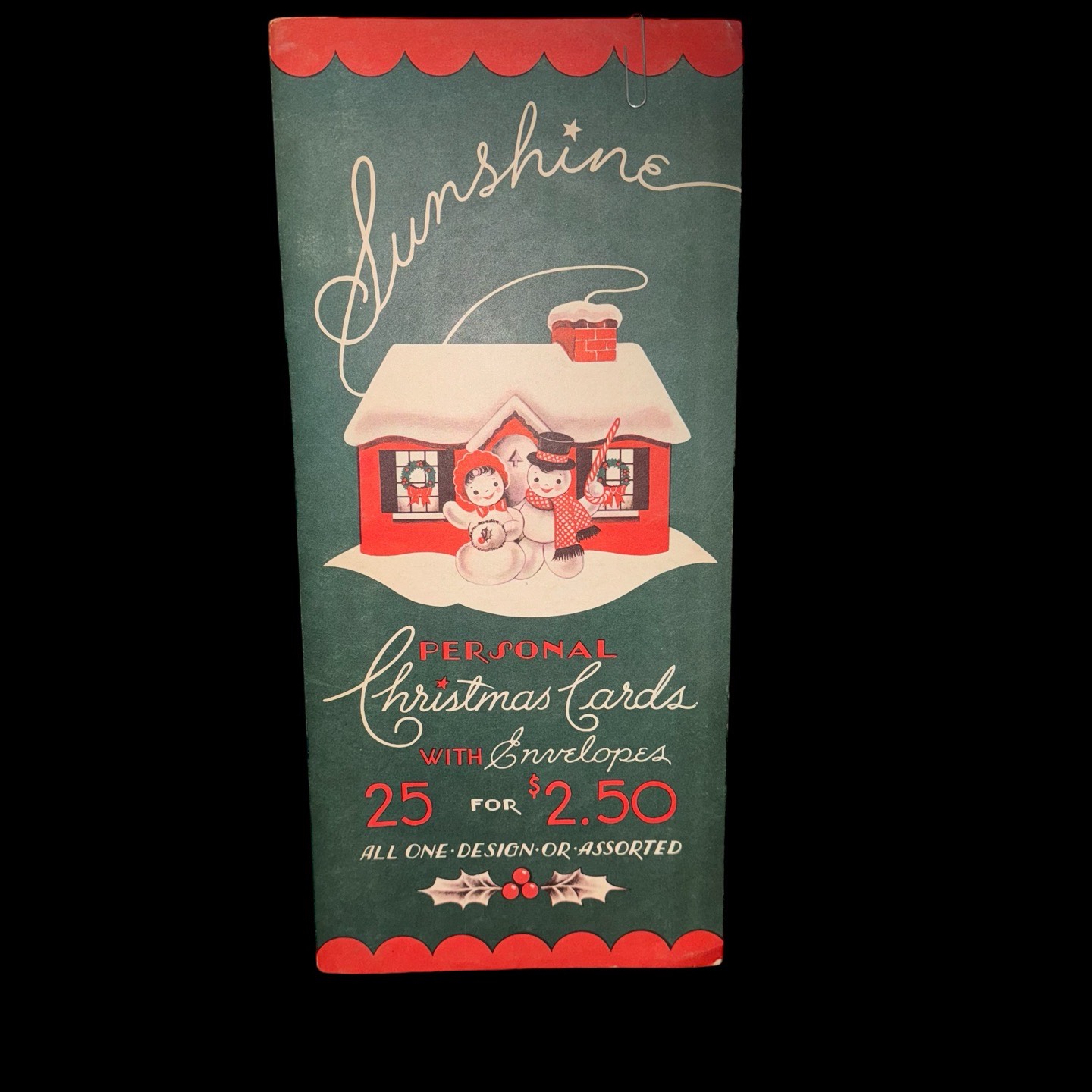 Vintage Christmas Card Salesman Sample